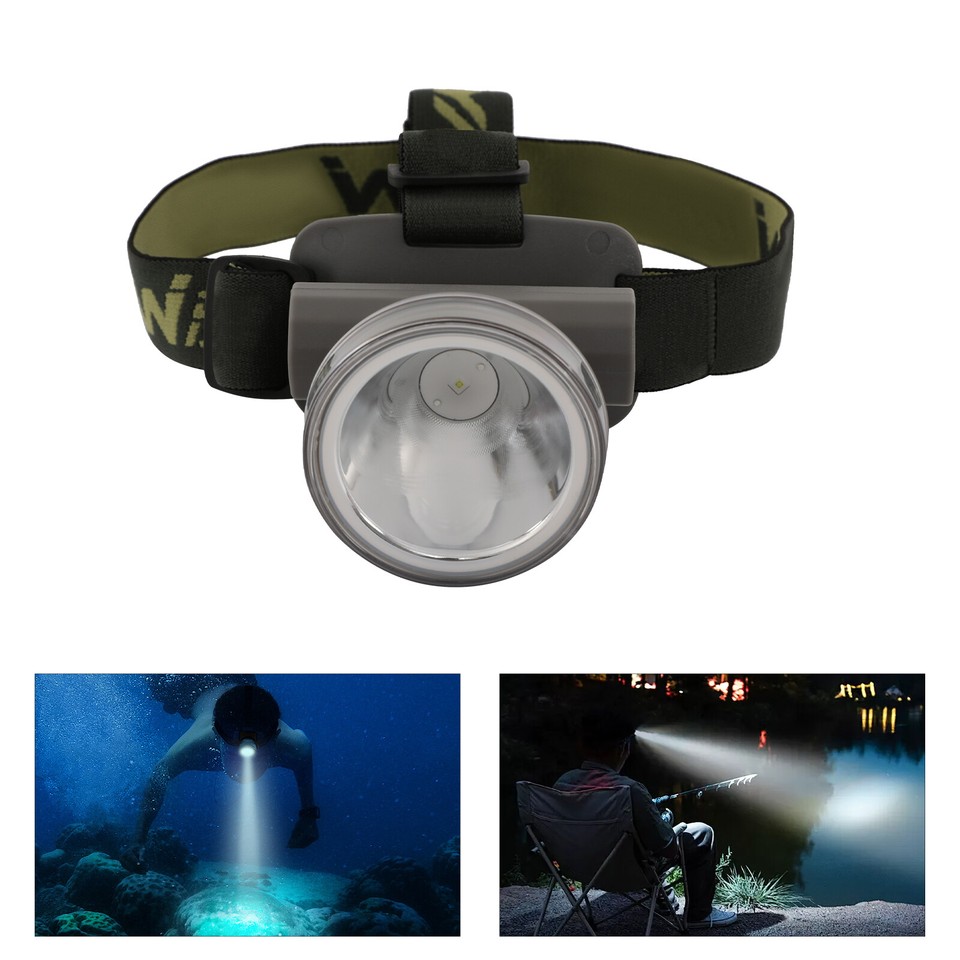 Underwater Headlight Rechargeable LED Diving Headlamp Head-mounted ...