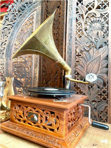 Antique Gramophone Player Original Record Player Working Phonograph ...