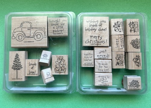 Stampin' Up! Wood Mounted Stamp Combo Set LOADS OF LOVE (5 ...