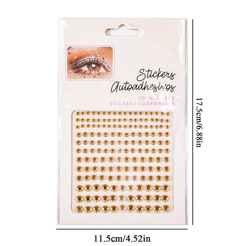 Eyeshadow Stickers Self Adhesive Face Jewels Nail Stickers 3D Diamond ...