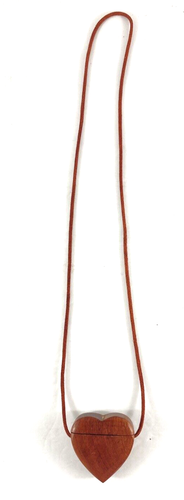 Vintage Wooden Heart Locket Pendant Necklace Boho Cottage Core | eBay