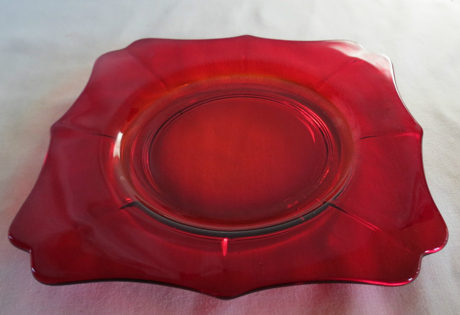 Imperial Hazen #760 Square Ruby Red Salad/Luncheon Plate(s) | eBay
