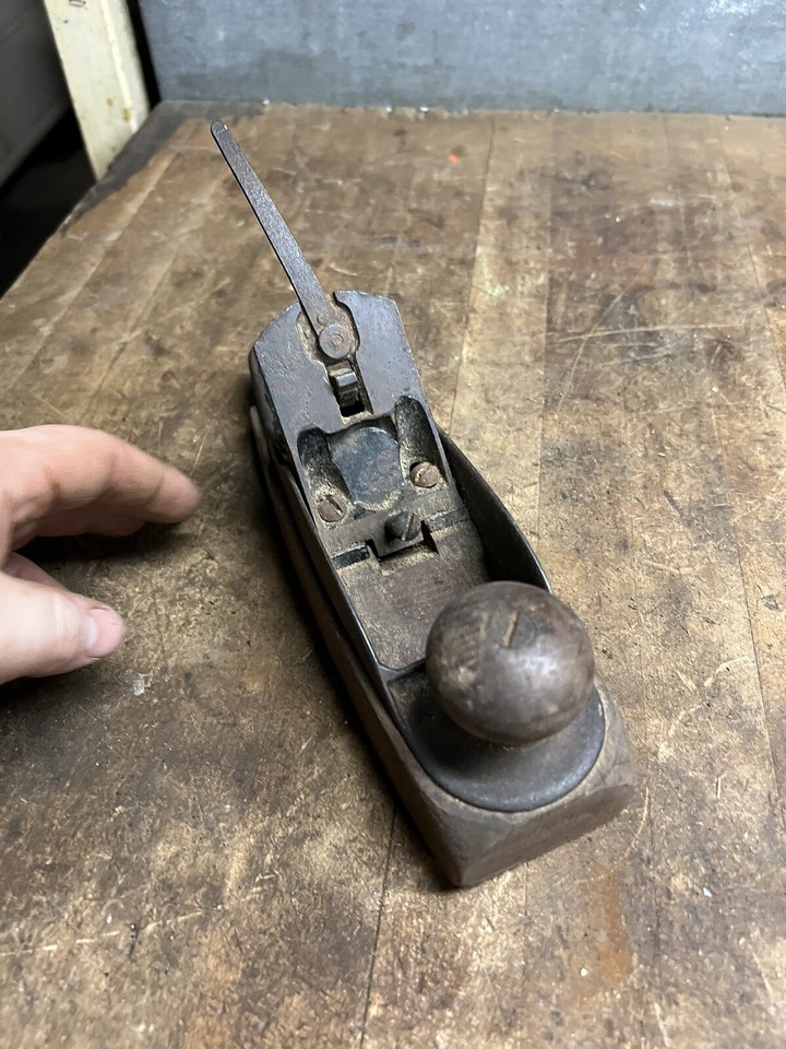 Old Rare Transition Stanley Bailey’s PAT Hand Block Plane Wood & Metal ...