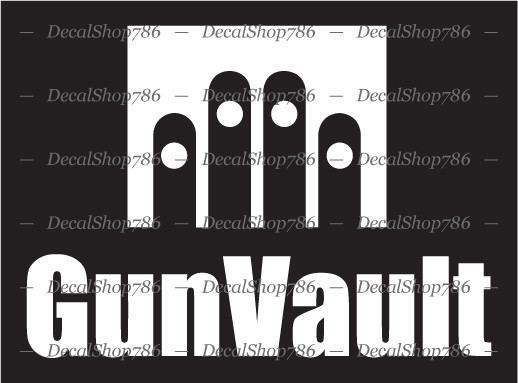 GunVault Gun Safe - Hunting/Shooting - Car Vinyl Die-Cut Peel N' Stick ...
