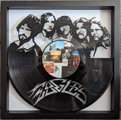Eagles - Vinyl Album cut into Art - Framed | eBay