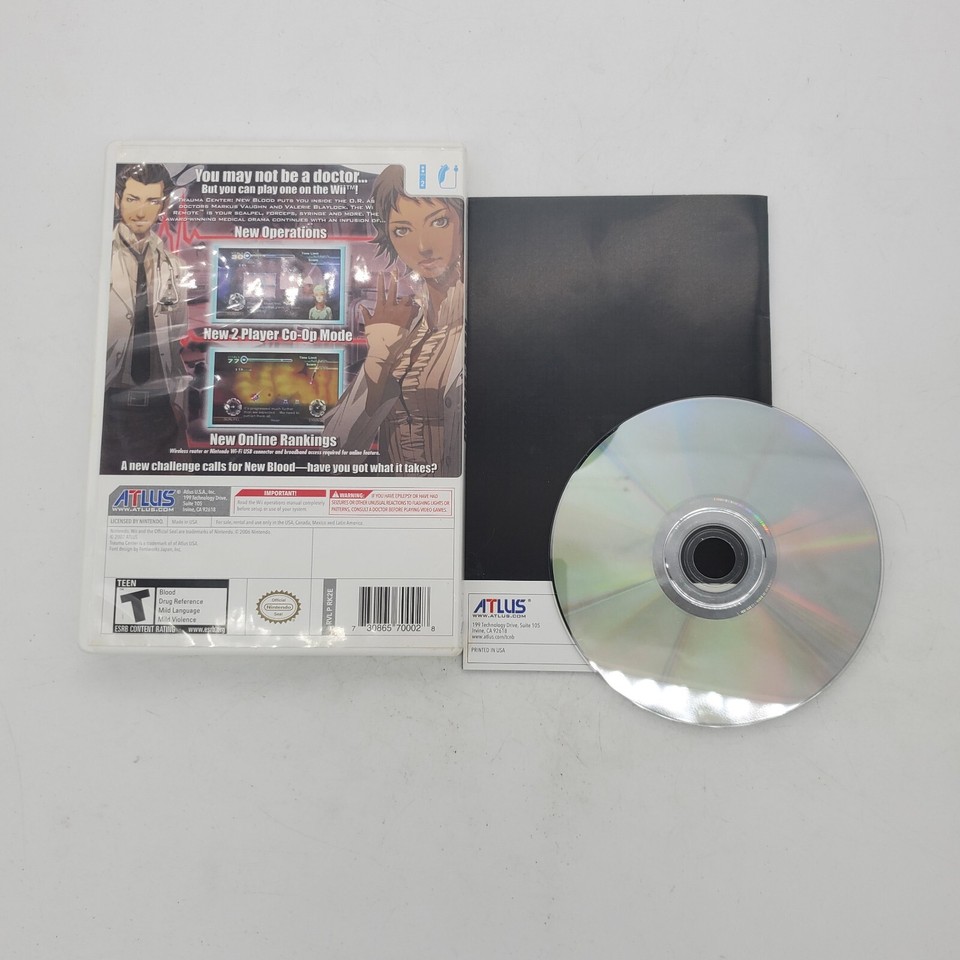 Trauma Center New Blood Complete CIB ATLUS Nintendo Wii Game | eBay