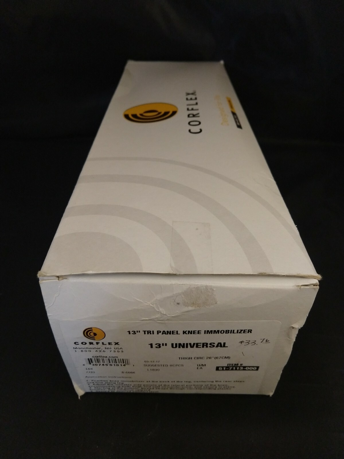 Corflex 13" Universal Tri Panel Knee Immobilizer 51-7113-000 | eBay