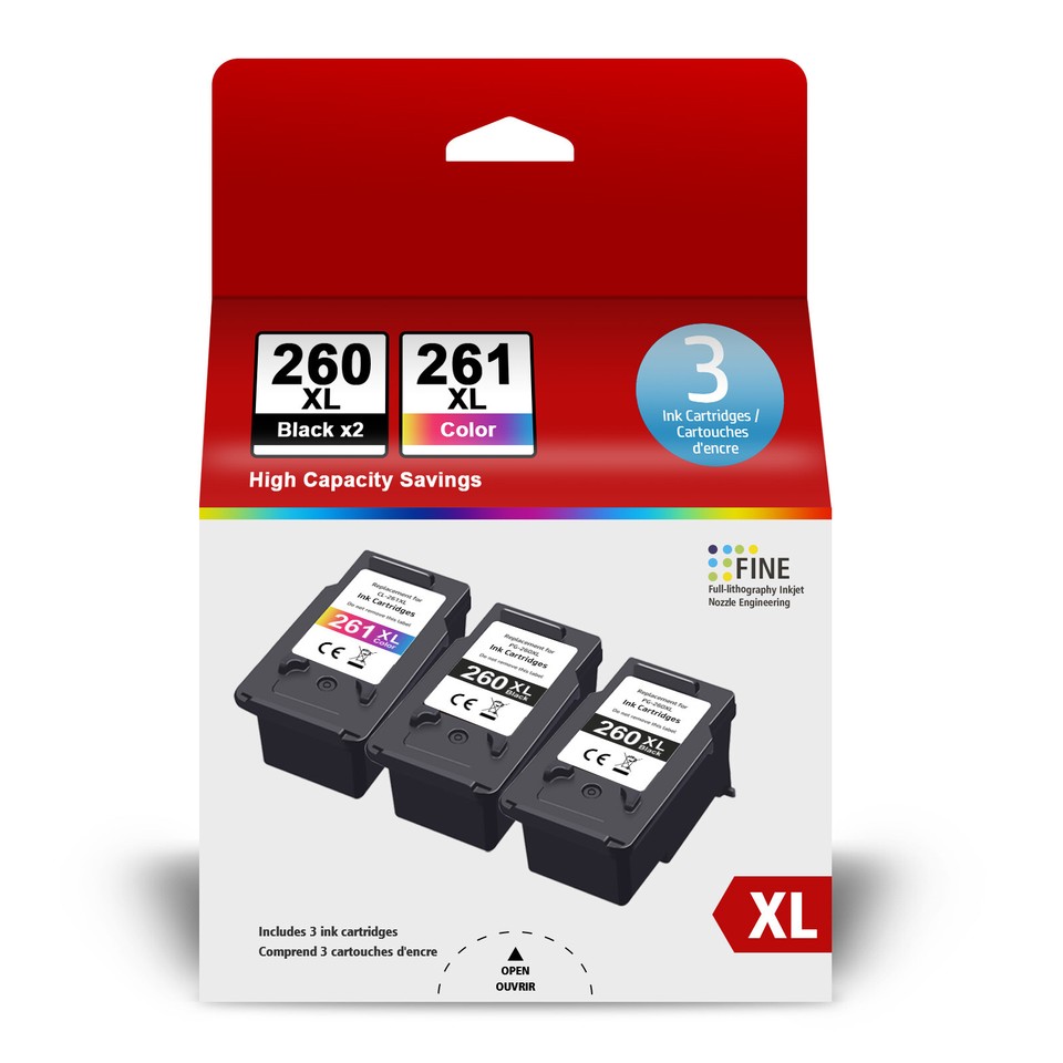 PG-260 XL CL-261 XL Ink Cartridge Replaces for Canon PIXMA TS5320 ...