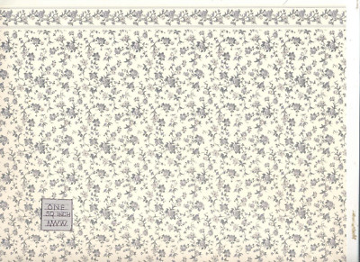 MiniGraphics 157D234 with Border dollhouse miniature wallpaper 1/12 ...