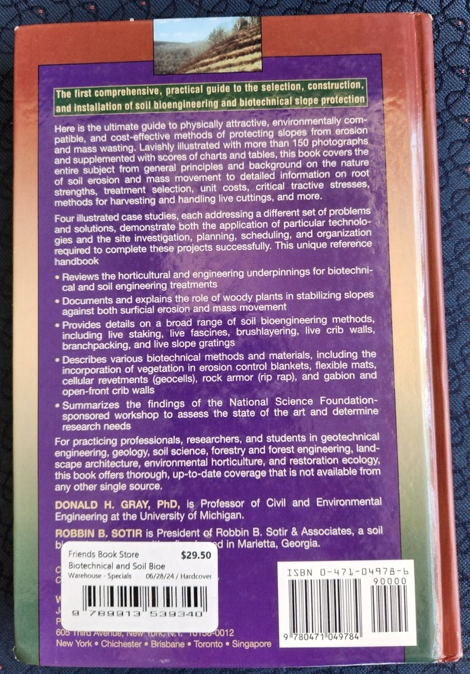 Biotechnical and Soil Bioengineering Slope Stabilization: A Practical ...