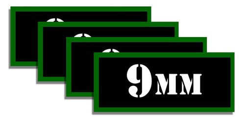 9MM Ammo Can Labels for Ammunition Case 3.5" x 1.50" stickers decals 4 ...