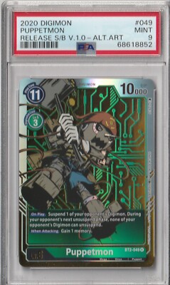 2020 Digimon Puppetmon ALT ART - BT2-049 Special Booster 1.0 - PSA 9 ...