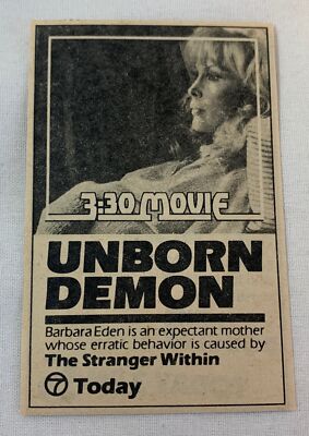 1979 small KGO tv ad~ horror movie THE STRANGER WITHIN Barbara Eden | eBay