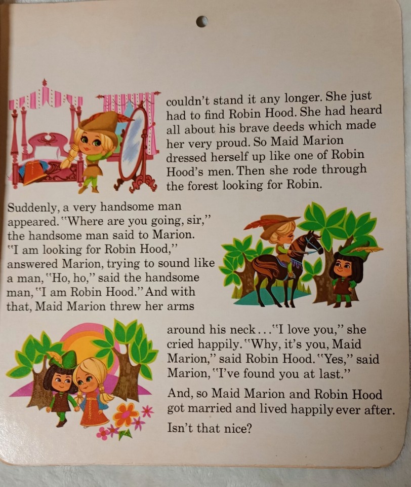 LIDDLE KIDDLE STORYBOOK SWEETHEARTS ROBIN HOOD AND MARION VINTAGE 1969 ...