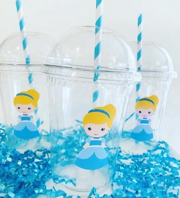 Cinderella Party Cup With Lid Cinderella Birthday Cinderella Party ...