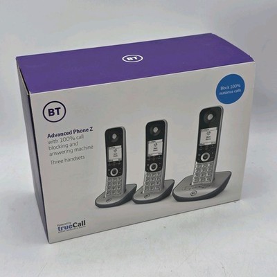 BT Advanced Phone Z Trio Triple Phone with Answer Machine & Call ...