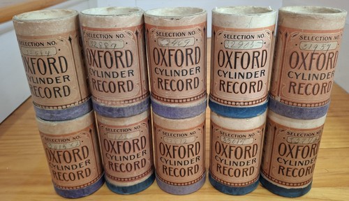 10 EMPTY ORIGINAL 2MIN OXFORD/COLUMBIA CYLINDER RECORD BOXES -NO ...