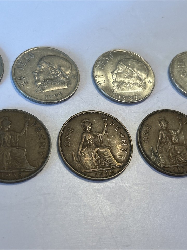 Vintage Mexican Coin Collection Lot - Of 9 Unique Coins from Mexico ...
