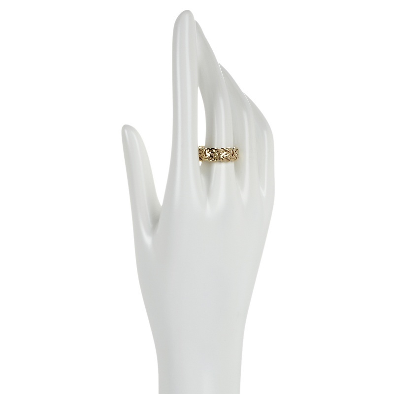 Technibond Byzantine Link Band Ring Platinum Clad Sterling Silver 925 ...