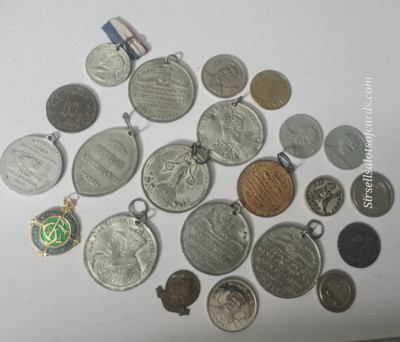 medals coins tokens victorian edwardian ww1 peace attendance wedding ...