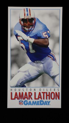 1992 Lamar Lathon Houston Oilers GameDay Card #443 | eBay