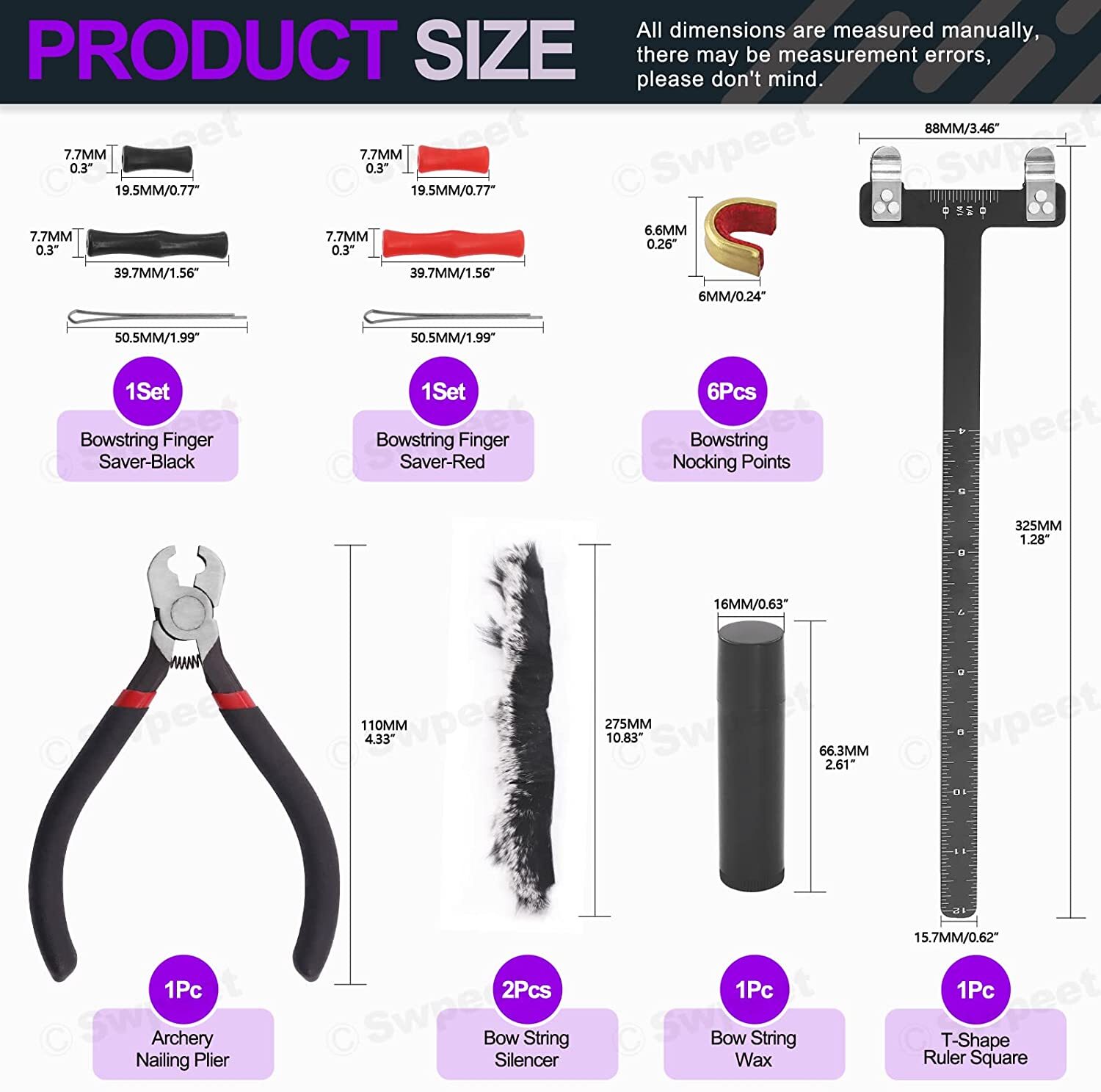 17PCS Archery Bow String Tools Kit for Recurve Bow / Compound Bow ...