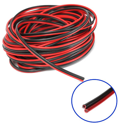 Red Black Loudspeaker Cable Home HiFi Car Stereo Speaker Wire 0.5mm PER ...