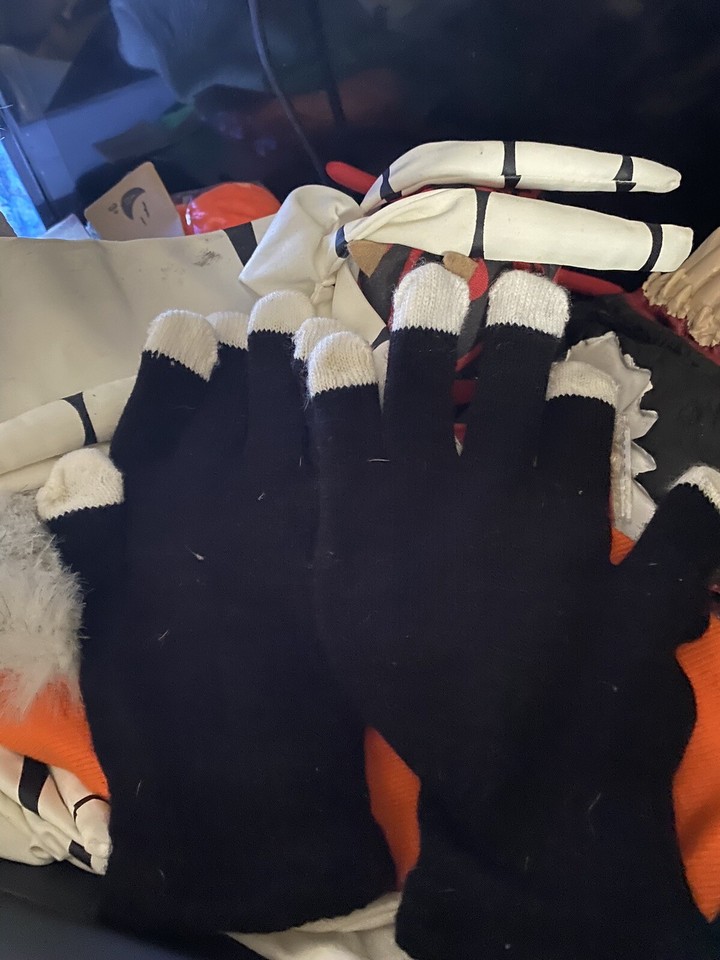 LED Skeleton Gloves Light Up Flashing Finger Lighting Glow Hip-Hop For ...