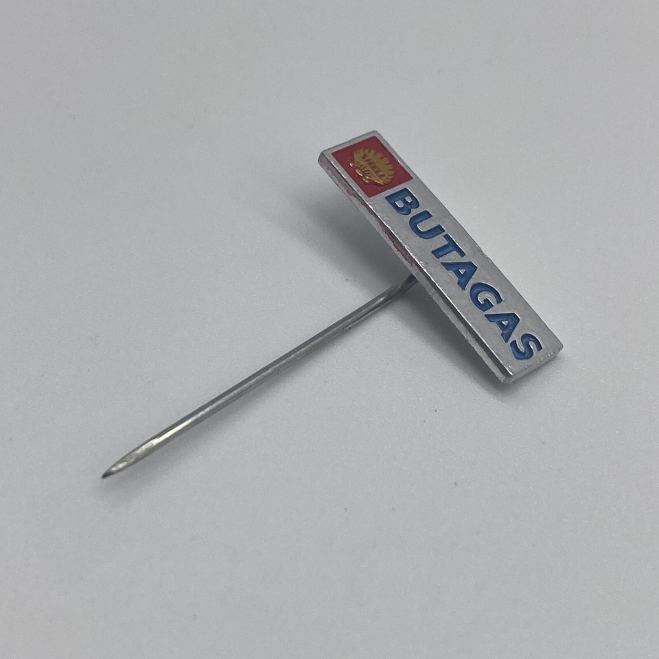 Vintage Shell Butagas Gas Oil Company Silver Tone Advertising Stick Pin ...