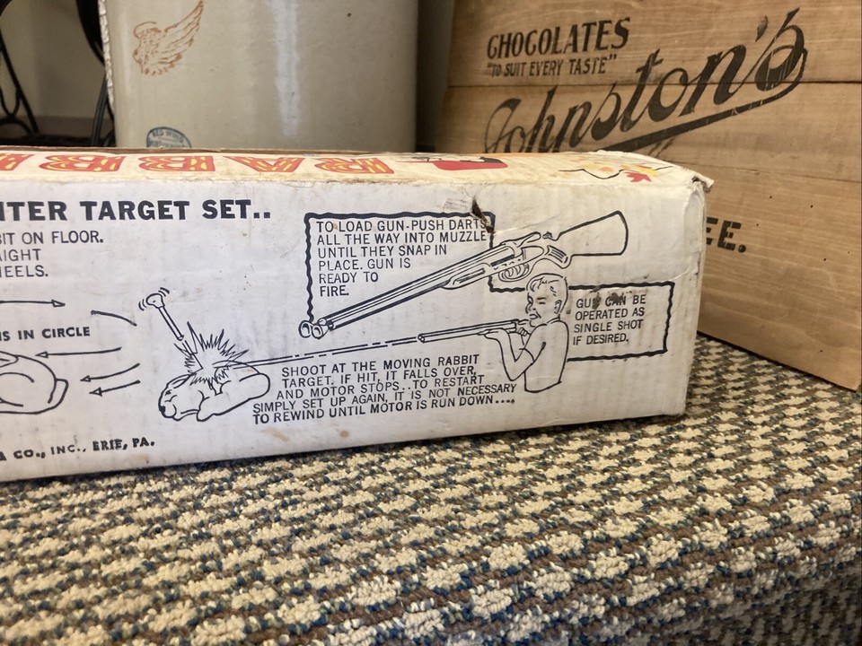 Vintage Marx Rabbit Hunt Hunter & Target Set BOX ONLY Double Barrel ...