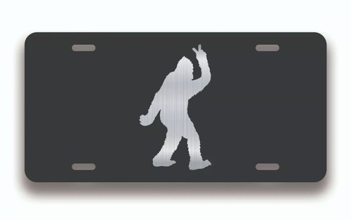 Bigfoot Peace Out License Plate Tag Vanity Novelty Metal | Etched Metal ...