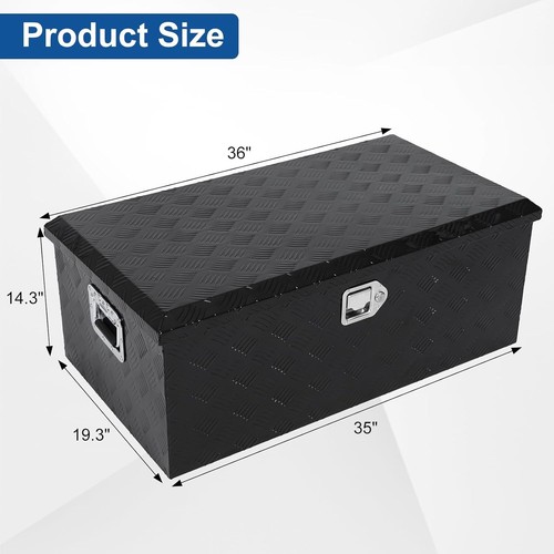 36"X19.3"X14" Pickup Truck Trunk Bed Tool Box Underbody Storage + Lock ...