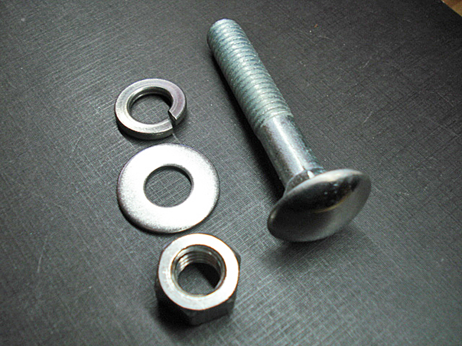 7/16-14 x 2-1/2" stainless capped round head bumper bolt nut washers ...