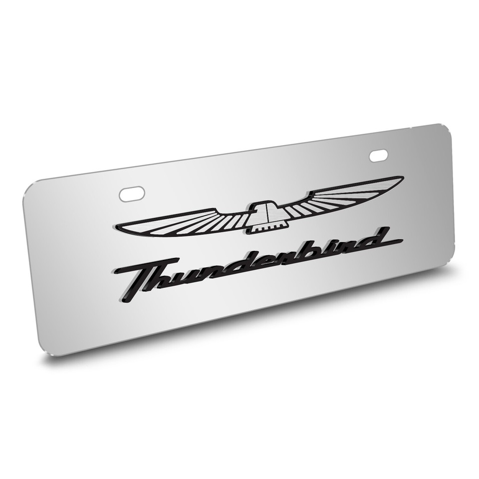 Ford Thunderbird 3D Logo Chrome 12"x4" Half-Size Stainless Steel ...