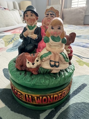 Alice In Wonderland Music Box Mad Hatter Chadwick 1970 Miller Boston ...