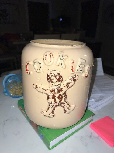 Gingerbread Man Girl Stoneware / Crock Cookie Jar | eBay