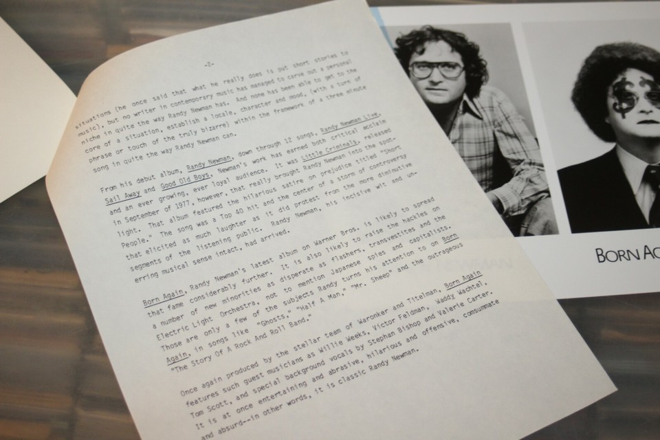 Randy Newman - Press Information + Photo | eBay UK