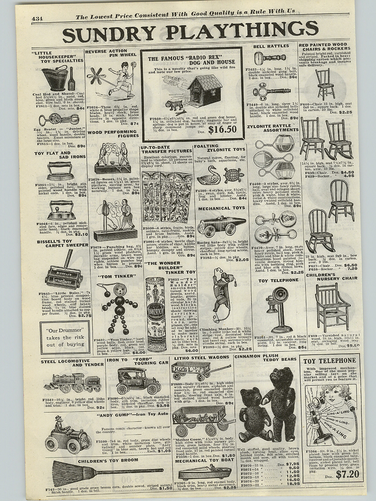 1923 PAPER AD Cast Iron Ford Touring Car Toy Tom Tinker Cinnamon Teddy ...
