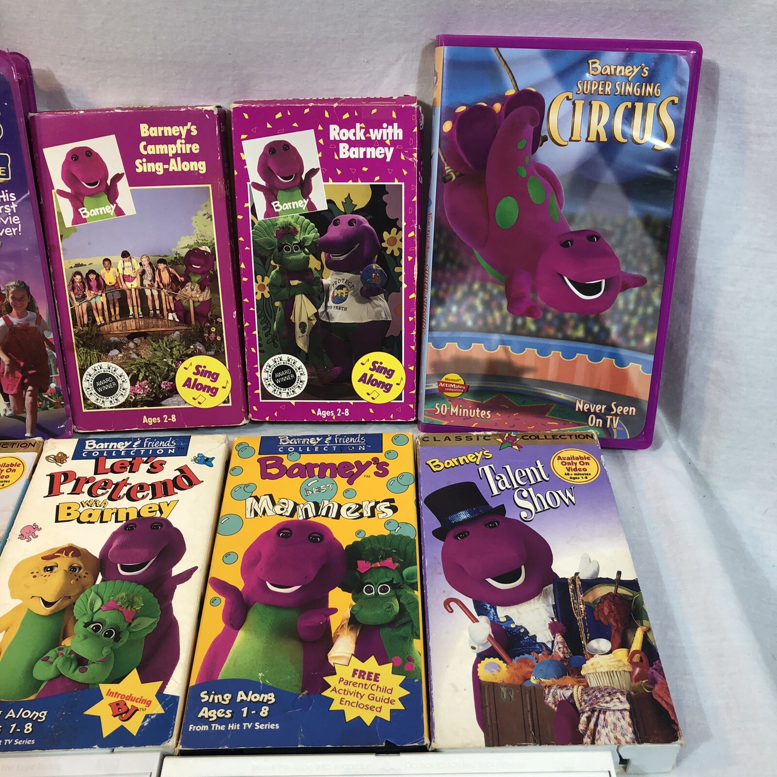 Barney VHS Lot Of 12 Vintage Barney & | Grelly USA
