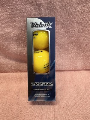 Volvik Crystal Golf Balls, Yellow, 3 Ball Sleeve, New In Box | eBay
