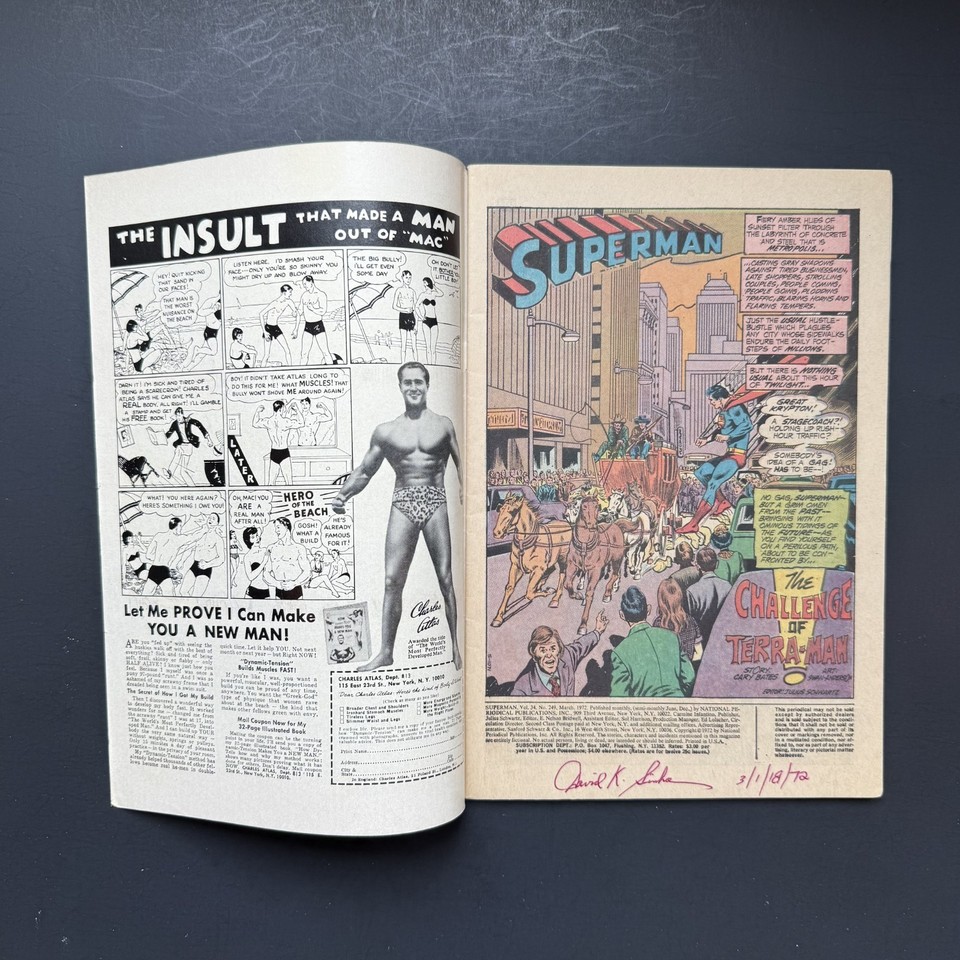 Superman 249 KEY 1st Terra-Man Neal Adams cover Bronze Age DC 1971 Lois ...