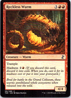 Reckless Wurm Magic The Gathering Time Spiral Remastered Light Play | eBay