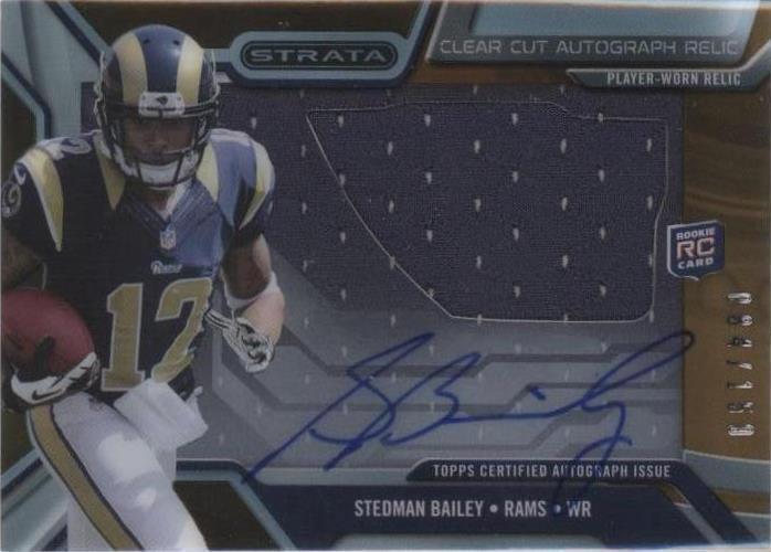 2013 Topps Strata - Clear Cut Autograph Rookie Relics Stedman Bailey # ...