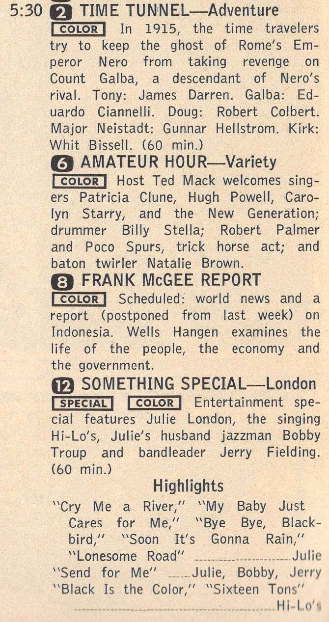 1968 TV AD ~ SINGER HUGH POWELL on TED MACKS AMATEUR HOUR SHOW | eBay