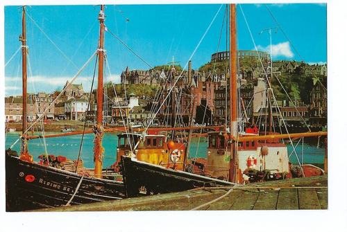 The Harbour Oban England Fishing Boats Unposted Postcard | eBay