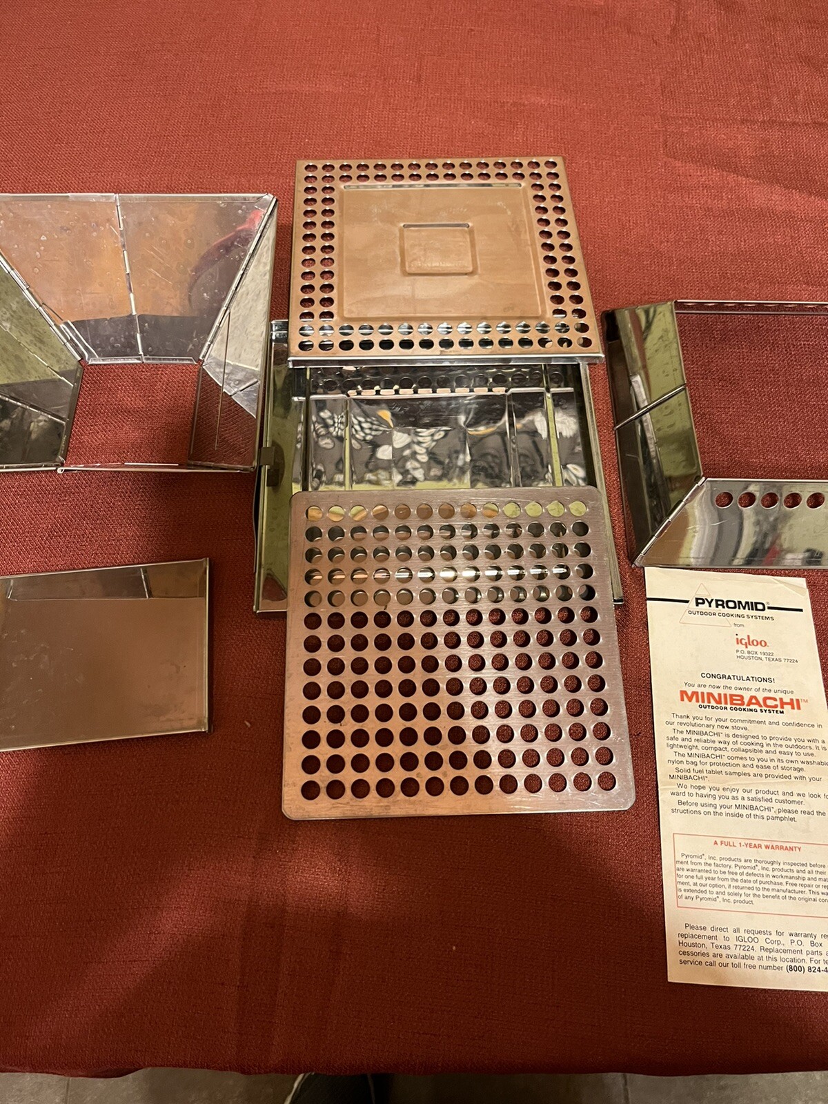 Vintage Pyromid 8" X 8" Outdoor Cooking System with Carrying Case | eBay