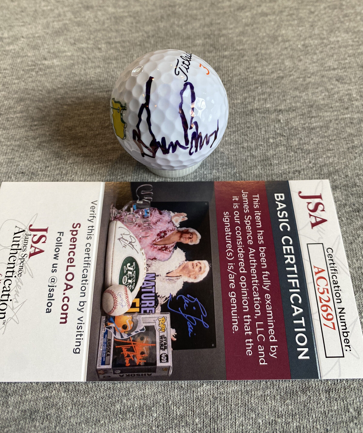 PGA AUGUSTA NATIONAL- SAM BURNS AUTOGRAPH MASTERS LOGO GOLF BALL JSA ...