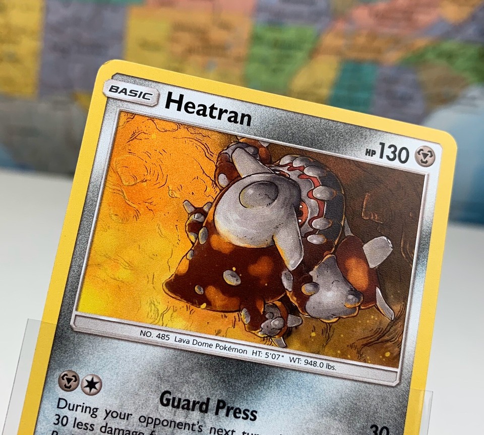 SHIPS SAME DAY Pokemon Card NM Heatran 88/156 Holo Basic Metal Type ...