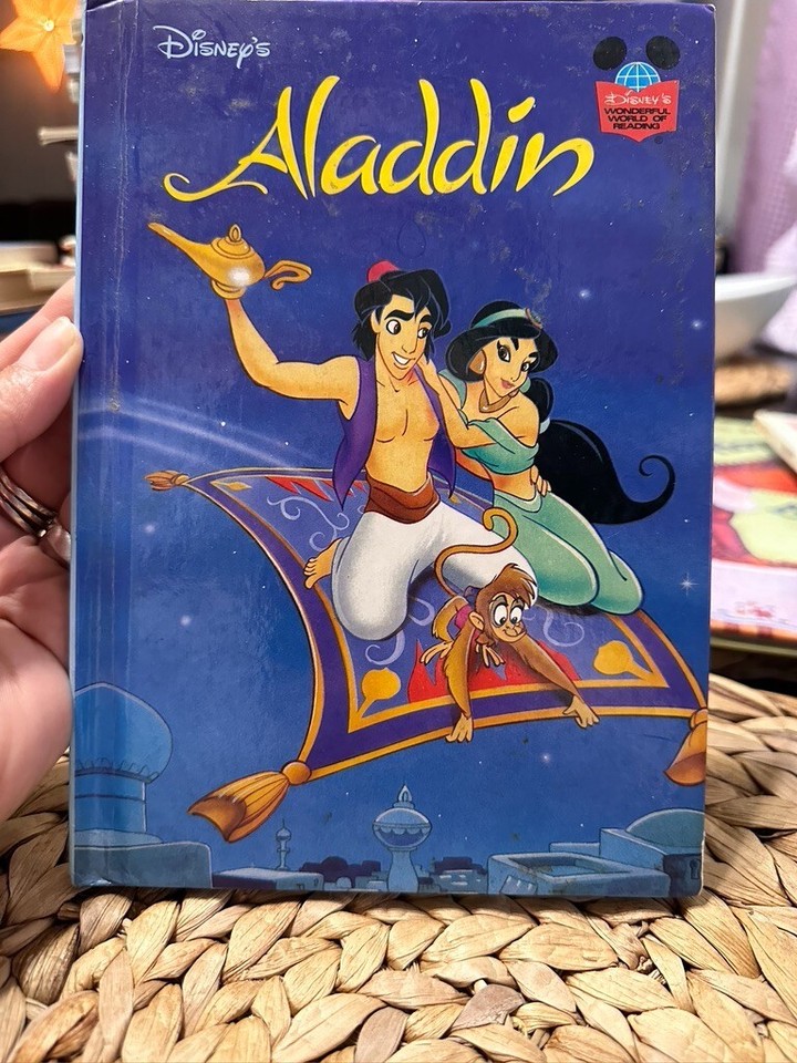 Aladdin Disney Book, Wonderful World of Reading, Vintage 1993 First ...