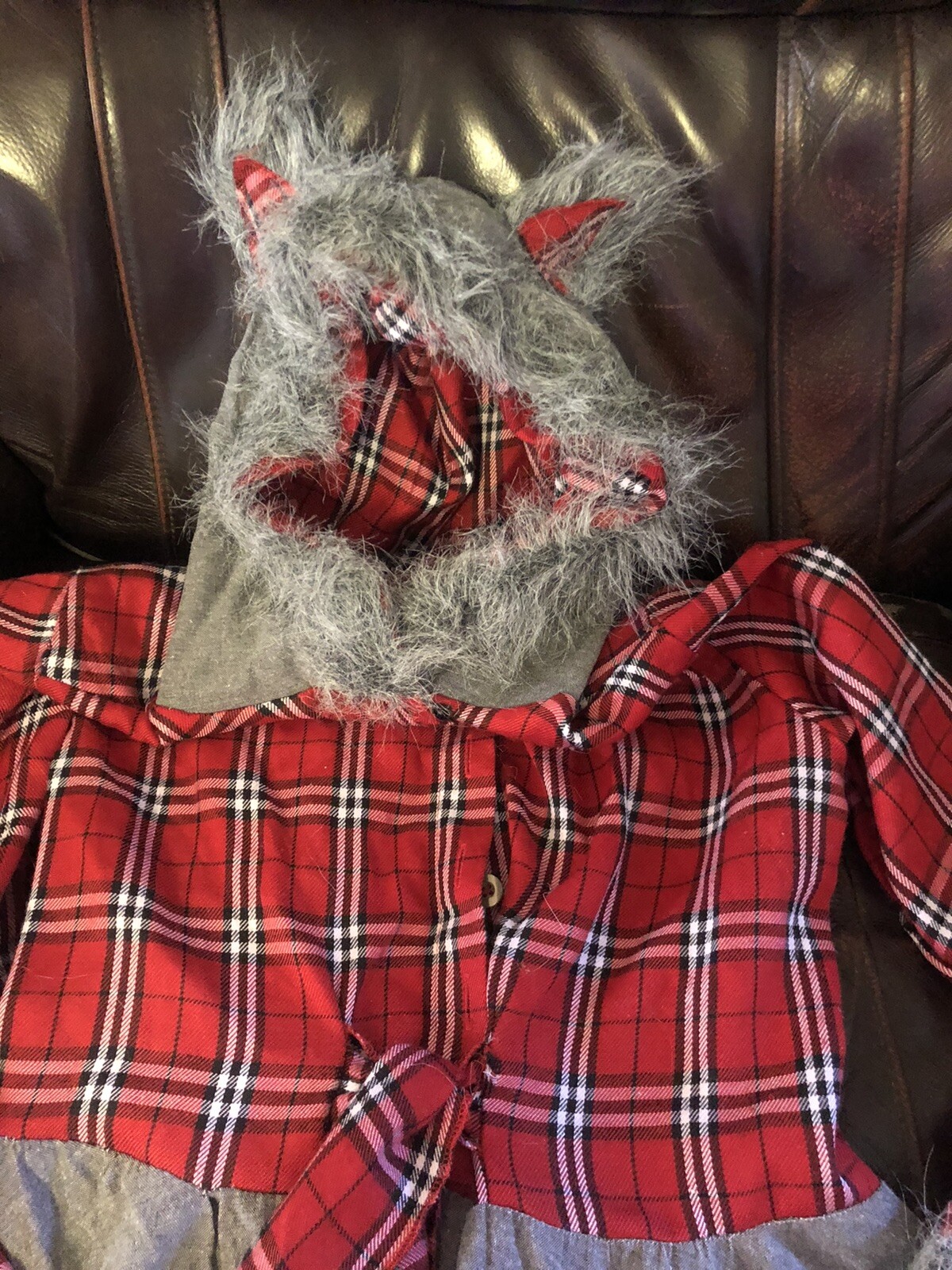 Kids Faux Fur Charming Werewolf Costume Girls Halloween Dress Only ...